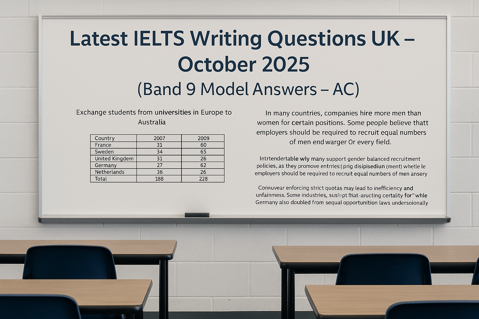 Latest IELTS Writing Questions 2025 – Band 9 (AC)