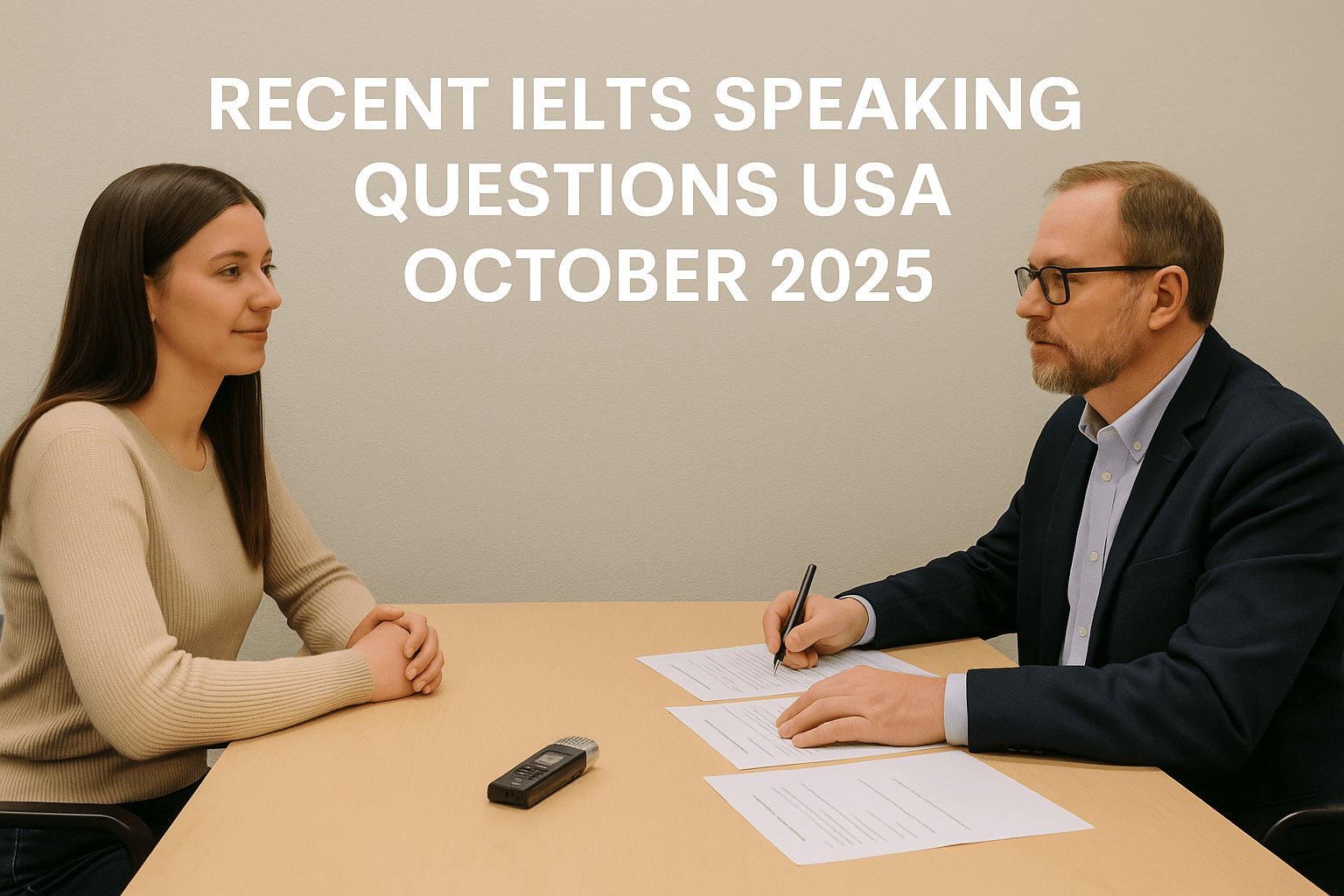 Recent IELTS Speaking Questions USA October 2025 – Band 9